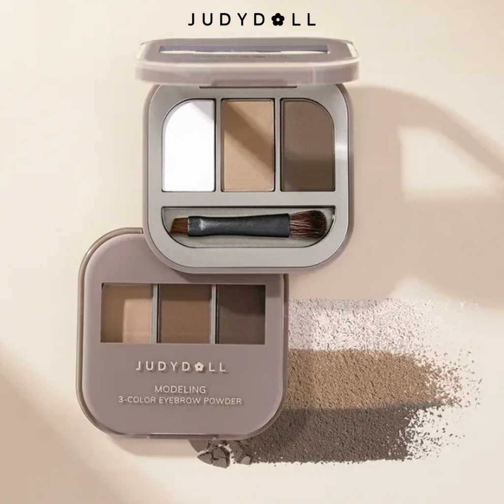 Judydoll Modeling 3-Color Eyebrow Powder with Double headed Brush ผง ...
