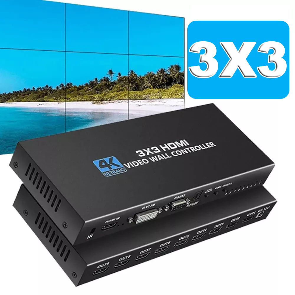 4k HDMI Video Wall Controller 3X3/2X3/2X2 Video Wall Processor HDMI ...