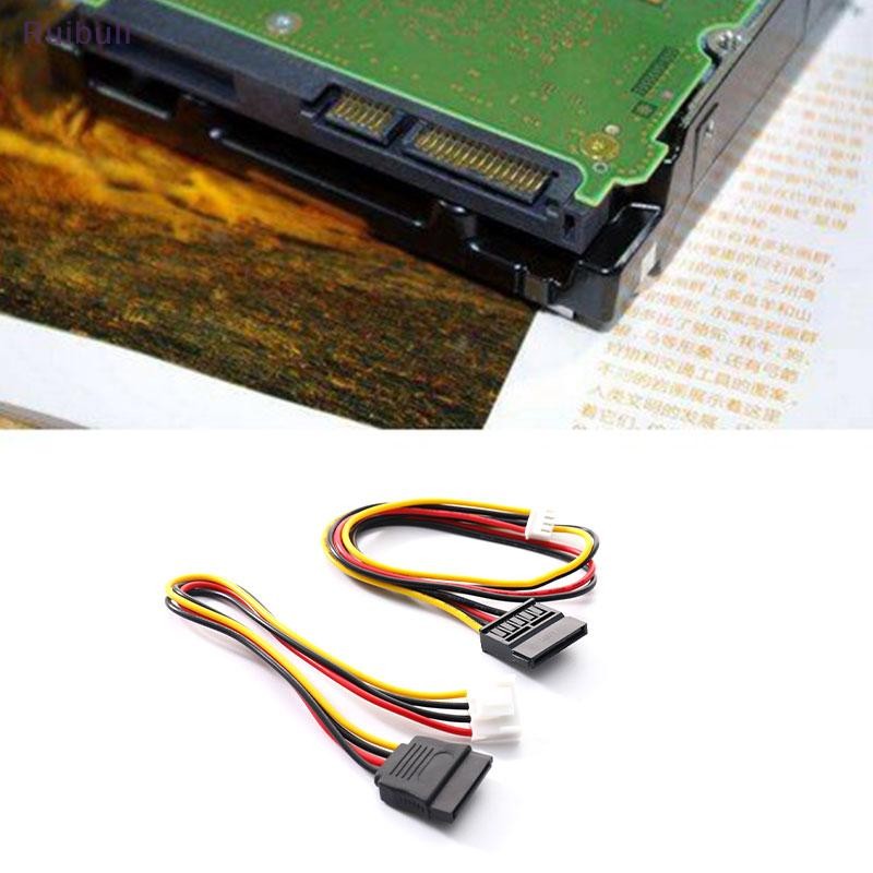 ใหม่ SATA 15 Pin หญิง 4 Pin หญิง FDD Floppy Adapter ฮาร์ดไดรฟ์สายไฟ HOT ...