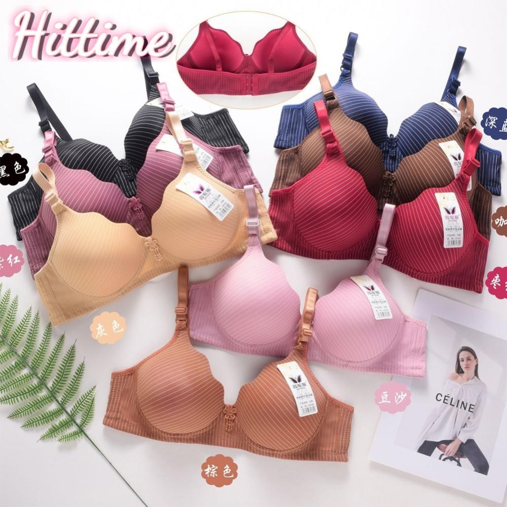 Hittime ใหม่วัยกลางคนและผู้สูงอายุ Mothers Soft Bra ลูกไม้ไม่มีรอยต่อและ Breathable ไม่มีแหวน ...