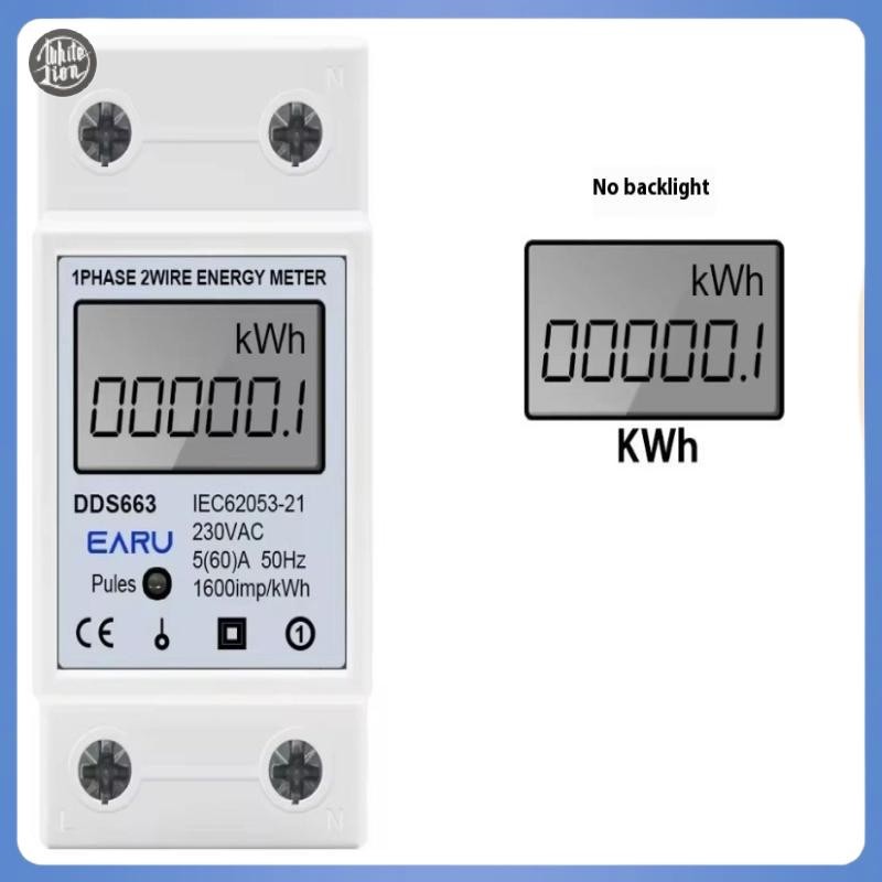 WL| AC 220V 60A 50Hz LCD Digital Display Single Phase เครื่องวัดพลังงาน ...