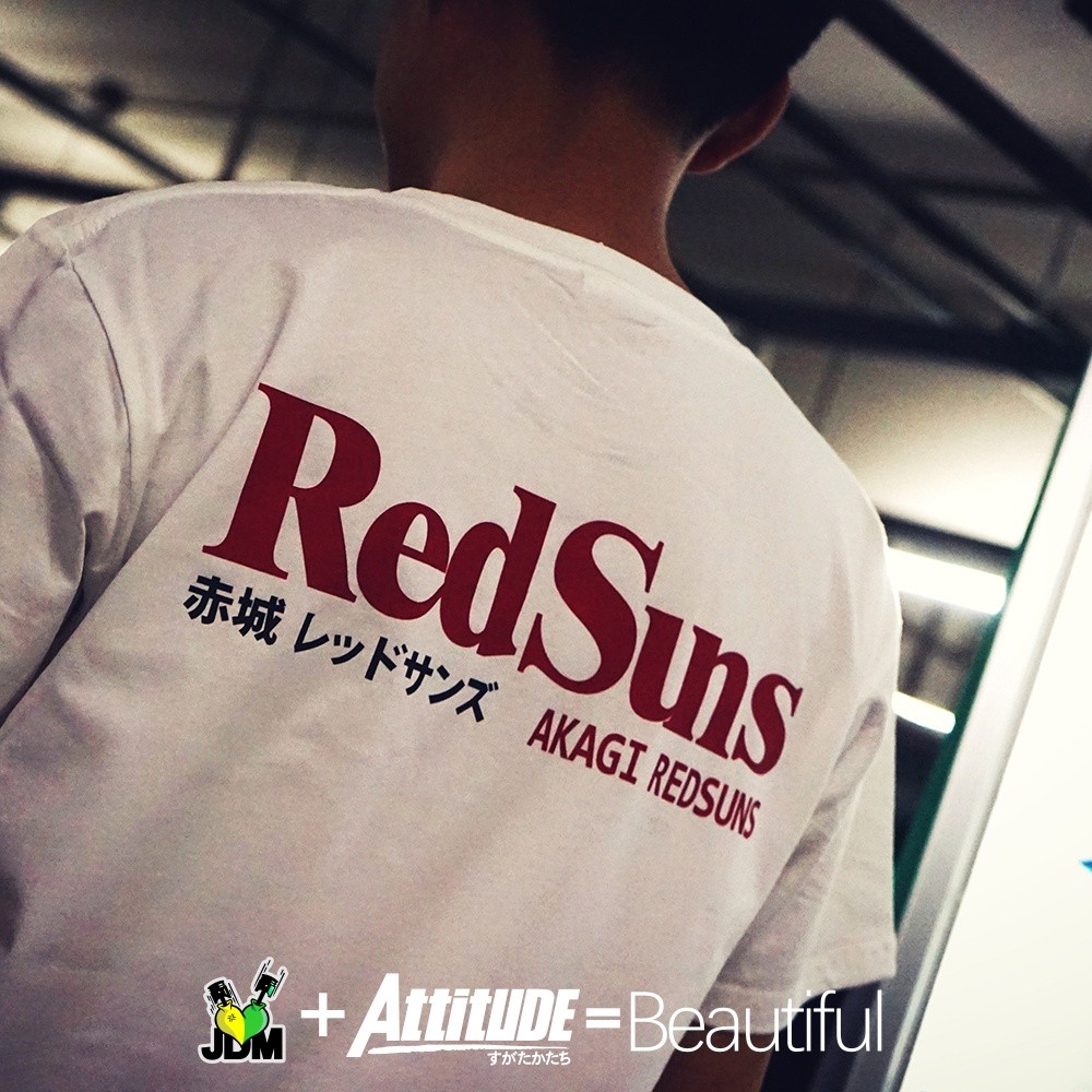 Initial D Akagi REDSUNS เสื้อยืดแขนสั้นผ้าฝ้าย | Shopee Thailand
