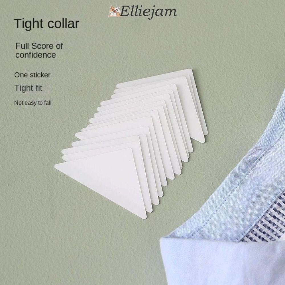 ELLIEJAM 10 ชิ้นสติกเกอร์คอปก,ทิ้ง Collar Stays เสื้อสนับสนุน Shaping ...