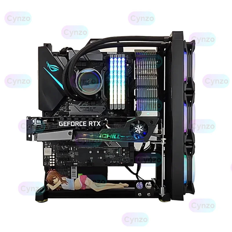 Creative EATX Gamer cabinet, MOD Open PC Case Frame aluminium DIY ATX ...