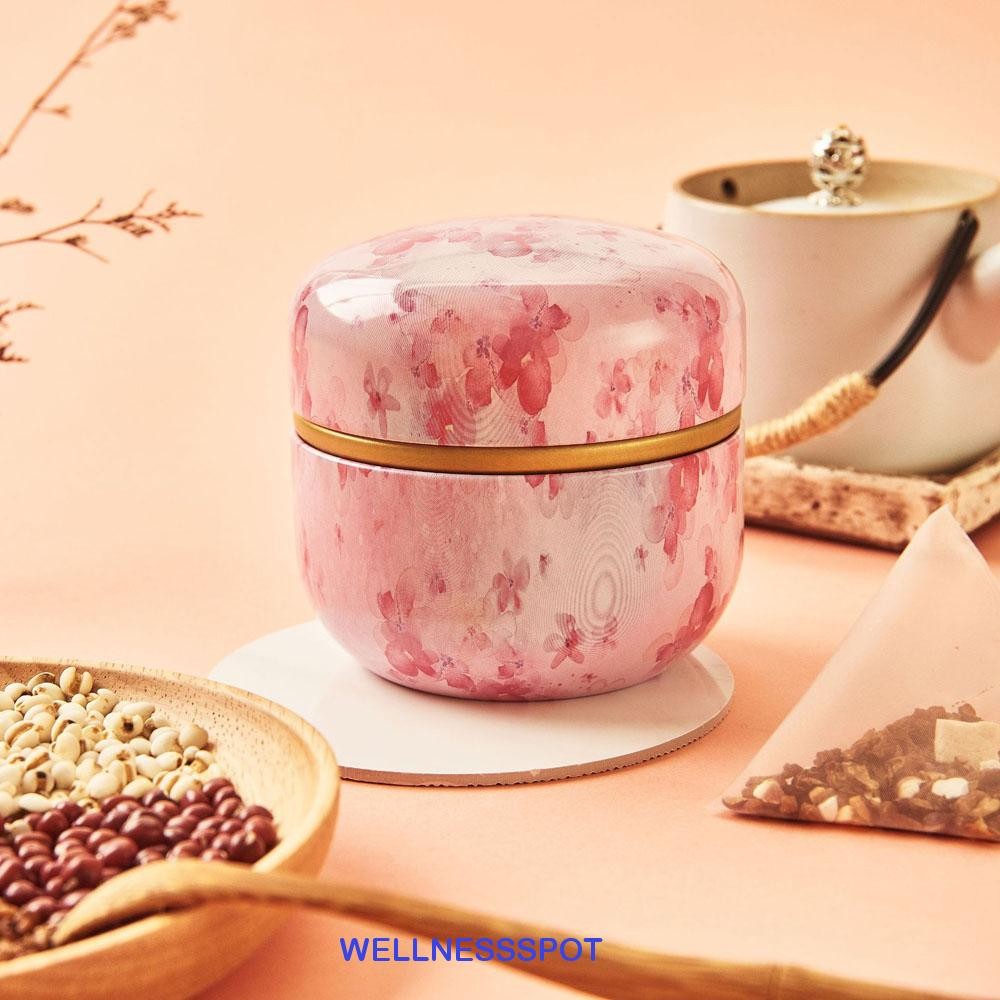 WELLNESSSPOT จานดีบุกกระป๋องดอกไม้งานรื่นเริงแบบพกพา Mini Round Snacks กล่องบรรจุภัณฑ์ขนม ...