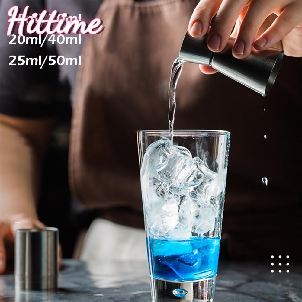 Hittime 15-30ml/20-40ml/25-50ml Double Jigger สแตนเลสถ้วยตวงเครื่องดื่มค็อกเทลไวน์ Shaker ...