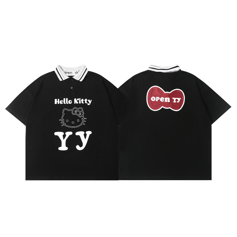 热 Spot Open yyy พิมพ์ลายลูกไม้โปโลกางเกงขาสั้นแขนสั้น POLO | Shopee ...