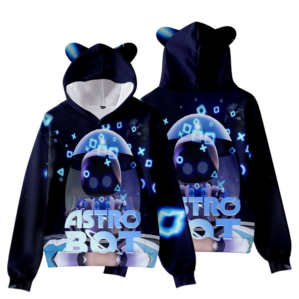 Astro Bot Hoodie Cats Ears เสื้อกันหนาวพิมพ์ลายสําหรับเด็ก | Shopee ...
