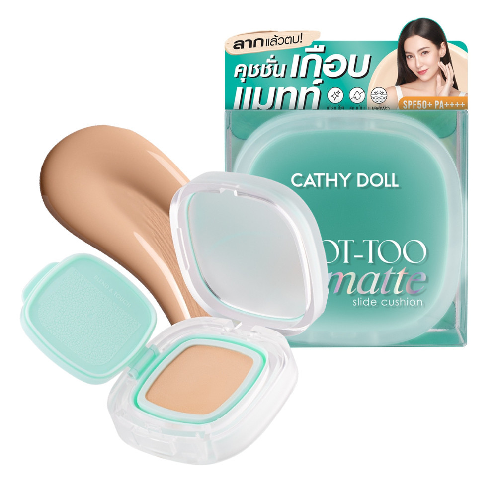 เคที่ดอลล์ คุชชั่น เนื้อสไลด์ 12g Cathy Doll Not Too Matte Slide Cushion SPF50+ PA++++ | Shopee ...