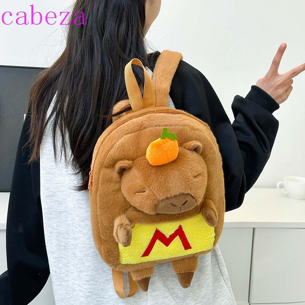 Cabeza Capybara กระเป๋าเป้สะพายหลังตุ๊กตา, Contrast สี PP ผ้าฝ้าย ...