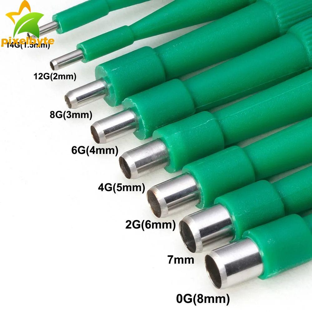 PIXELBYTE เครื่องมือเจาะร่างกาย, สแตนเลสอะคริลิค Dermal Puncher, ฆ่าเชื้อสะดือสตั๊ดหู Catheter ...