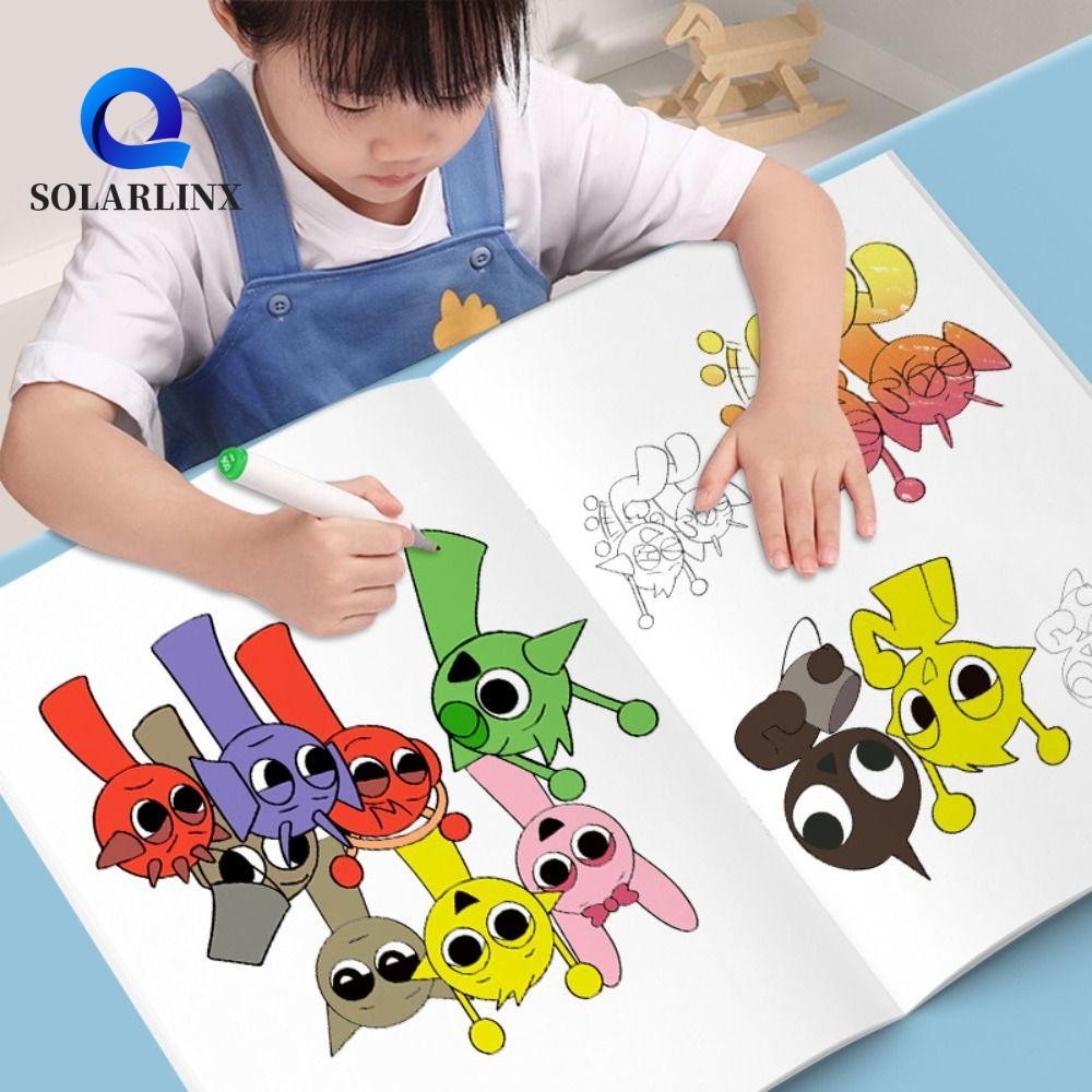 SOLARLINX Sprunki สมุดระบายสีการ์ตูน, ภาพวาด Tracing Graffiti Copy ...