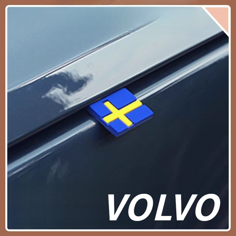สติ๊กเกอร์ธง Volvo, สติ๊กเกอร์โน้ตเหนียวประตู XC60, XC90, S60, S90, V60, V90 ป้ายตกแต่งสวีเดน ...