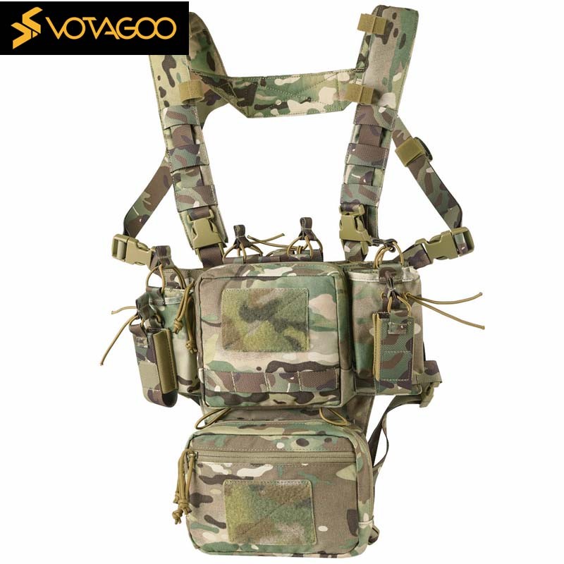 VOTAGOO Chest Rig-Tactical Chest Rig, Adjustable & Detachable Molle ...
