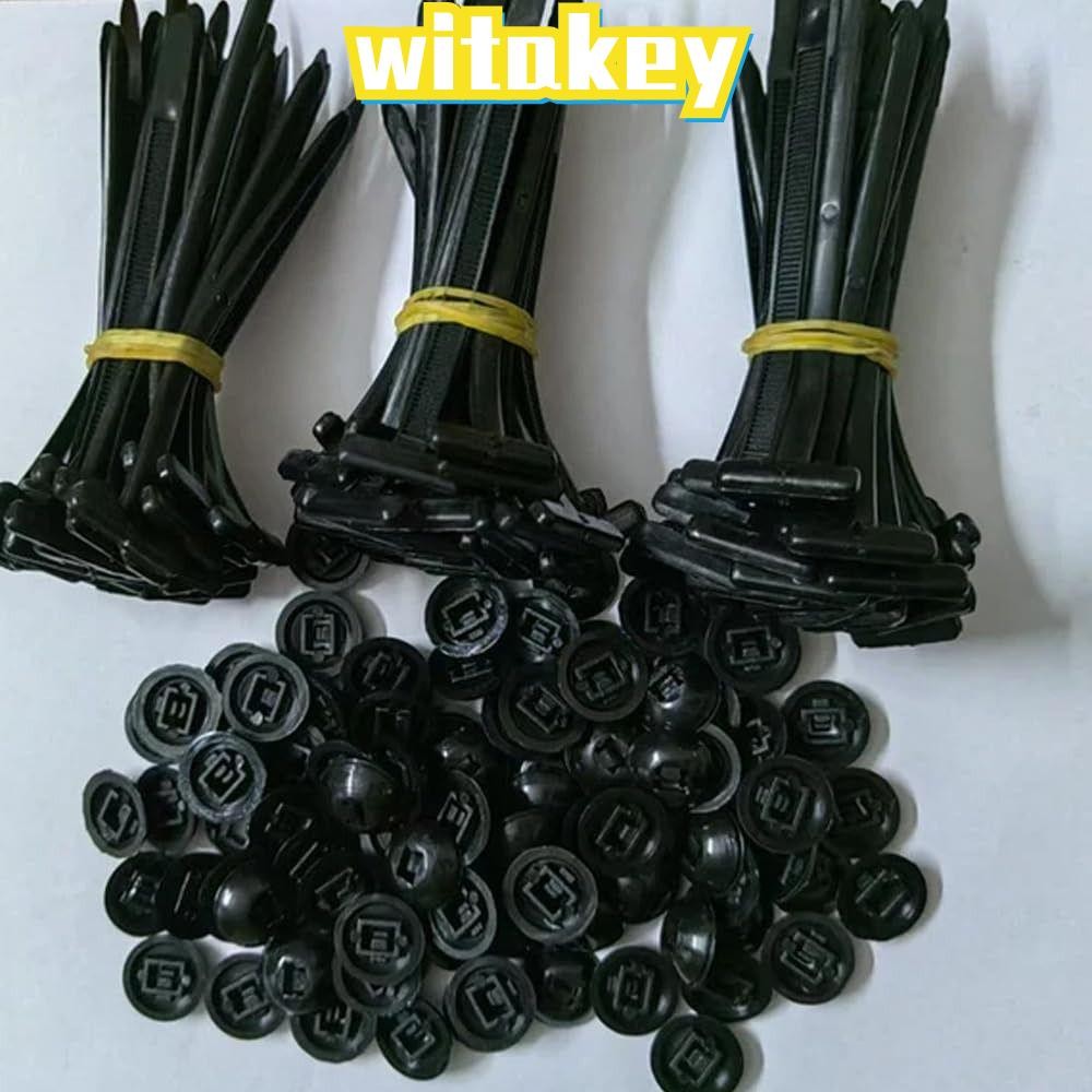 WITAKEY ที่รัดสายไนลอนอเนกประสงค์ 20/50/100 ชิ้น ที่รัดสายแบบล็อกตัวเอง แข็งแรงทนทาน ที่ยึดสาย ...