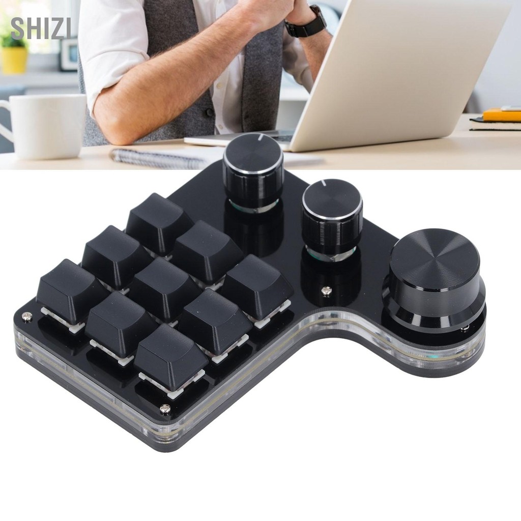 ShiZi USB Mini Macro Mechanical Gaming Keyboard โปรแกรม 9 ปุ่ม 3 ปุ่ม ...