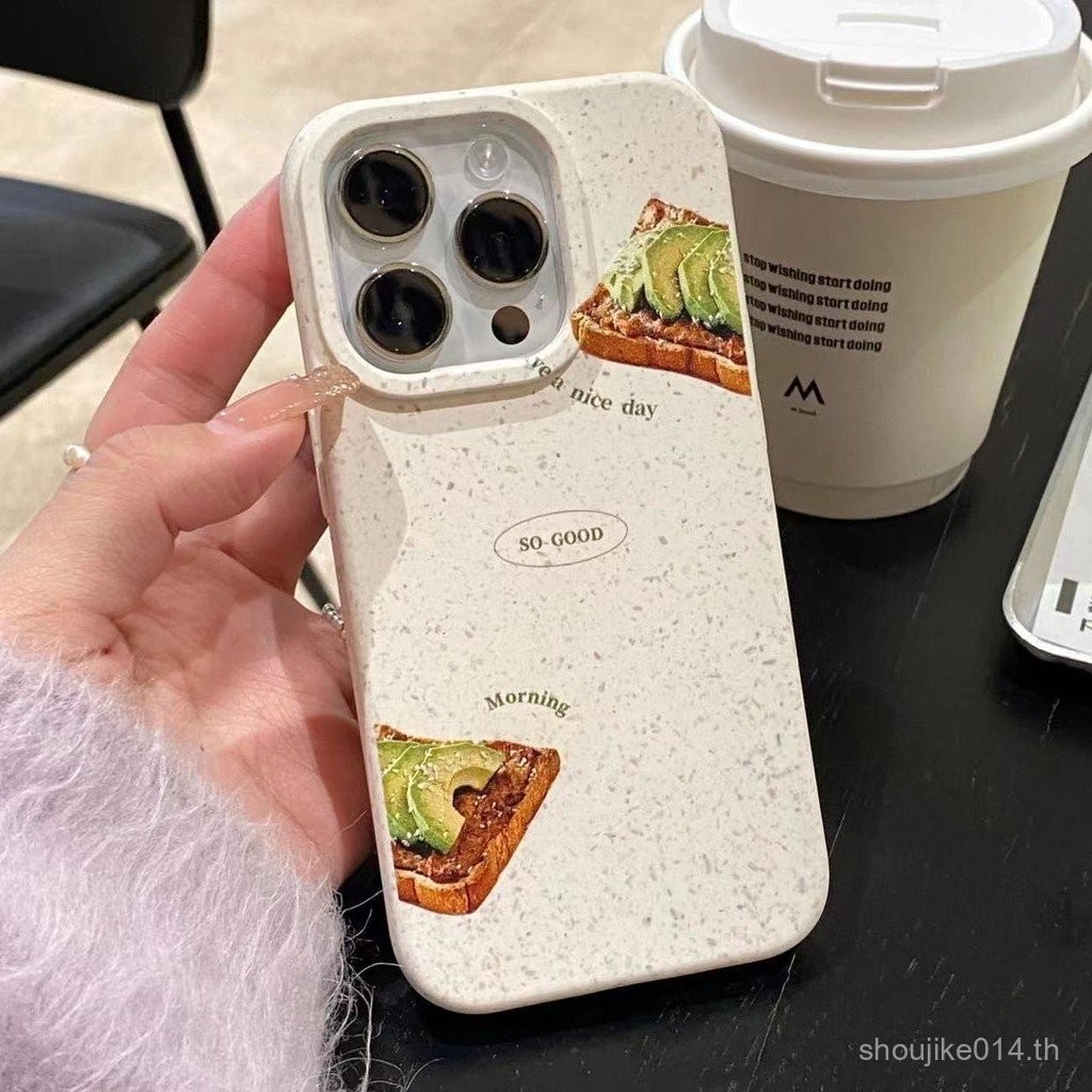 เรียบง่ายอะโวคาโดขนมปังข้าวสาลีสำหรับ iPhone 11 12 13 14 15 16PLUS 11pro 13pro 11 12 13 14 15 ...