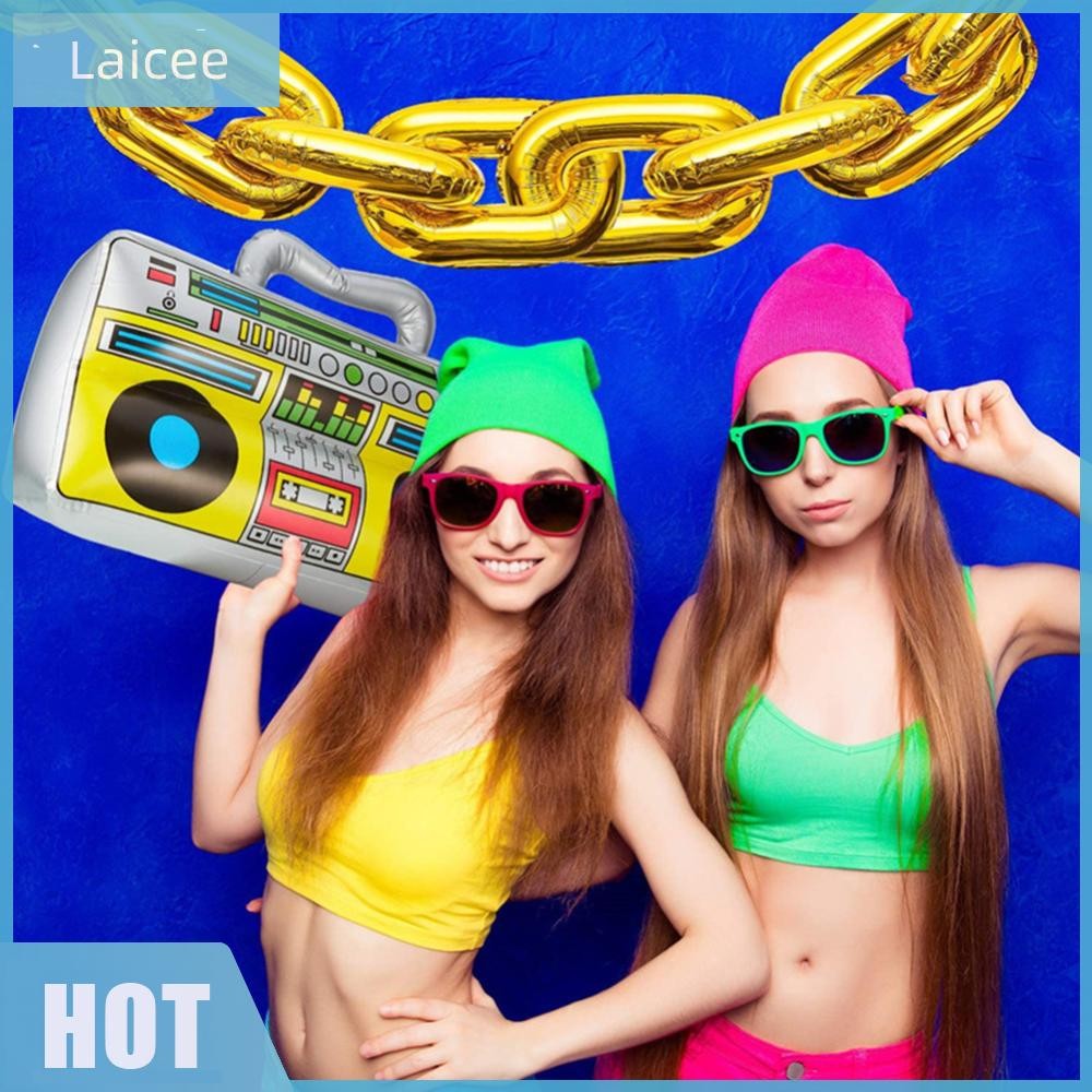 [Laicee.th] 80s 90s วิทยุพอง Boombox ห่วงโซ่โทรศัพท์มือถือ Prop อุปกรณ์วันเกิด | Shopee Thailand