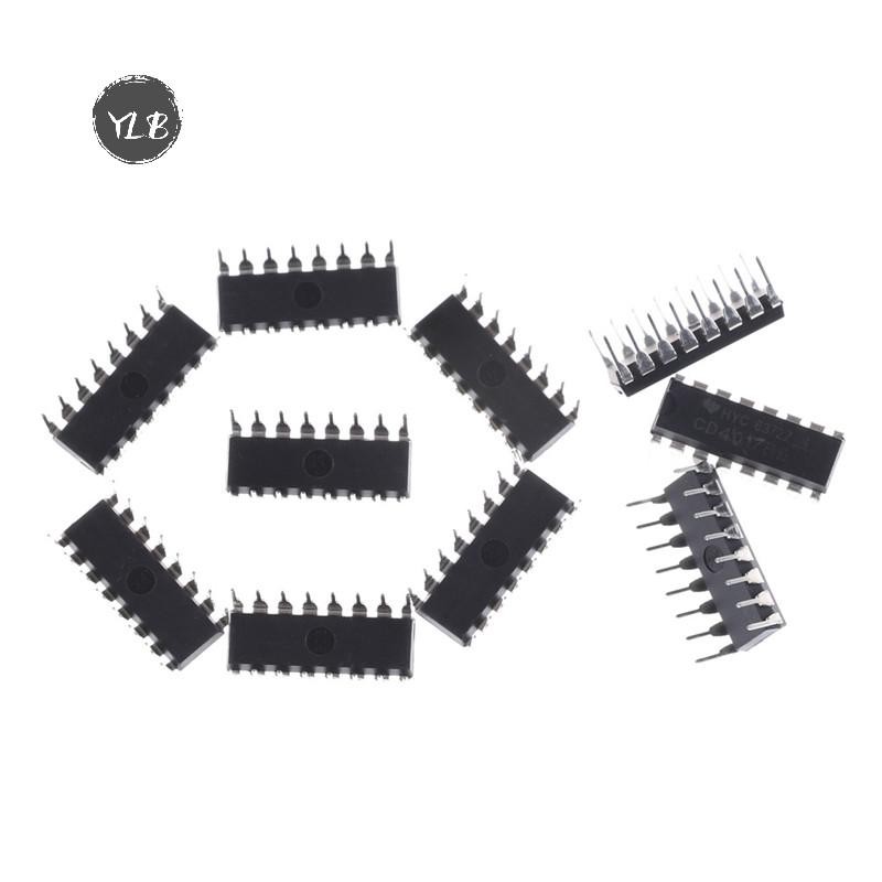YLB> 10 ชิ้น CD4017BE 4017 CD4017 Decade Counter Divider IC ใหม่ ...