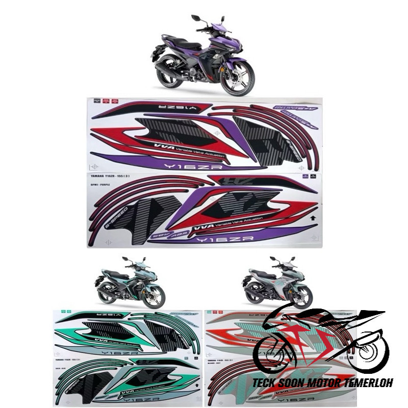 (STRIPE) Y16ZR BODY COVER STICKER STRIPE COVER SET Y16ZR V2 ABS (3 ...
