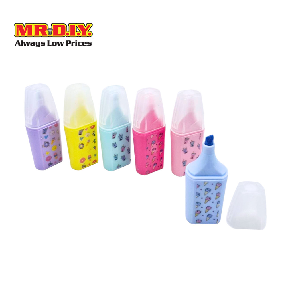 MR.D.I.Y CANDY HIGHLIGHTER เซ็ตปากกาไฮไลท์ 6 แท่ง | Shopee Thailand