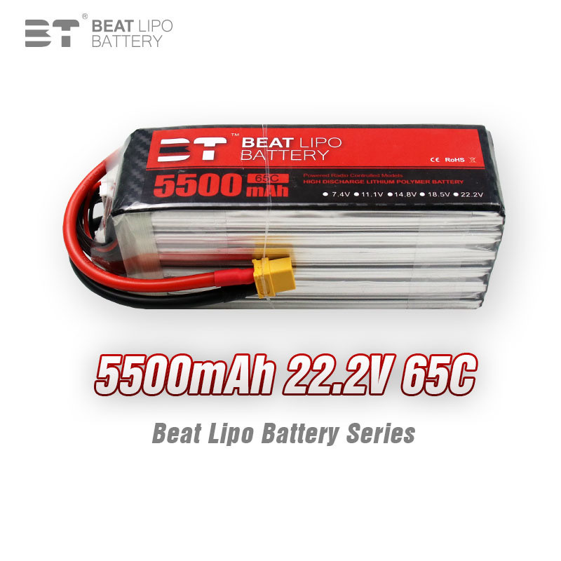 BT LiPo Battery 5500mah/6S/22.2V/65C/Model Airplane Battery | Shopee ...