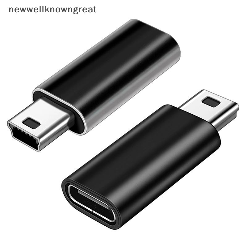 Newwellknowngreat Mini 5 Pin อะแดปเตอร์ USB B ชาย USB Type C หญิงข้อมูล ...