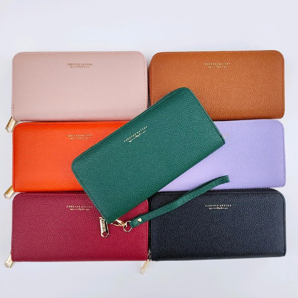 กระเป๋าสตางค์ใบยาว แบบซิปรอบ หนังนิ่ม Nattha รุ่น Z0284 | Shopee Thailand
