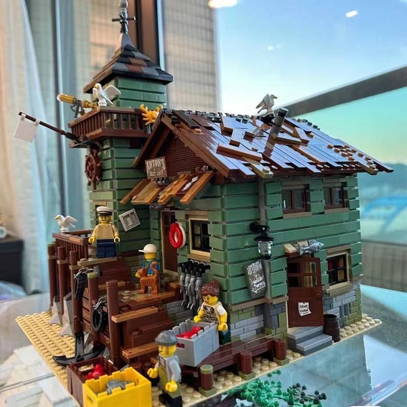 เข้ากันได้กับ Lego Built, Fisherman's Hut, ประกอบขนาดใหญ่, ฉากถนน ...