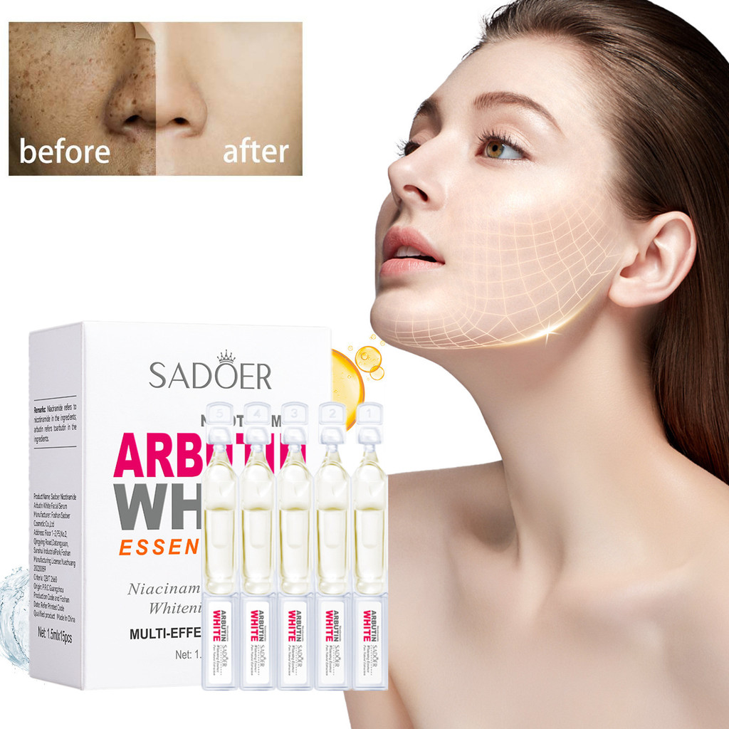 SADOER Niacinamide Arbutin Whitening Essence Disposable Serum Filler Hydrating Dry Sensitive ...