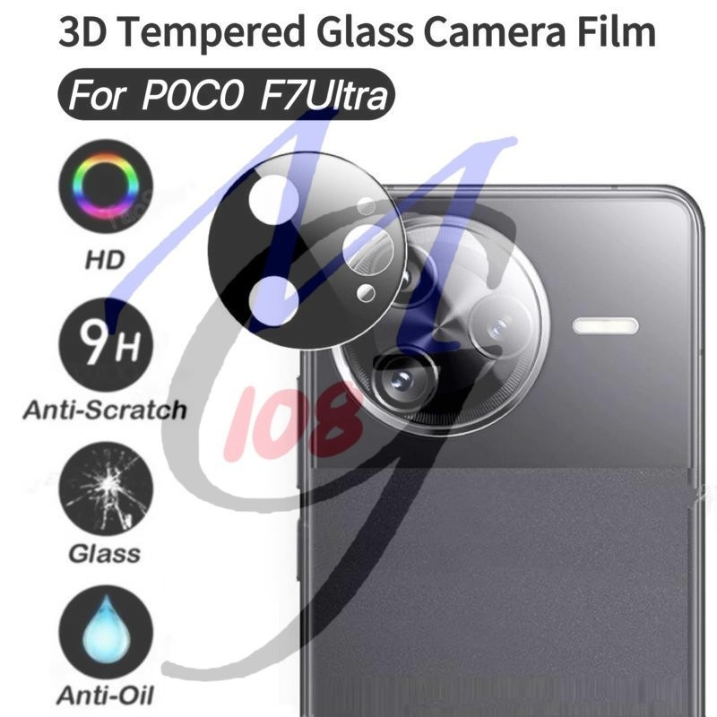 ฟิล์มกันรอยเลนส์กล้อง สำหรับ POCO F7Pro F7Ultra สีดำ ความแข็ง 9H ฟิล์มกันรอยกล่อง แข็งแรง ทนทาน ...