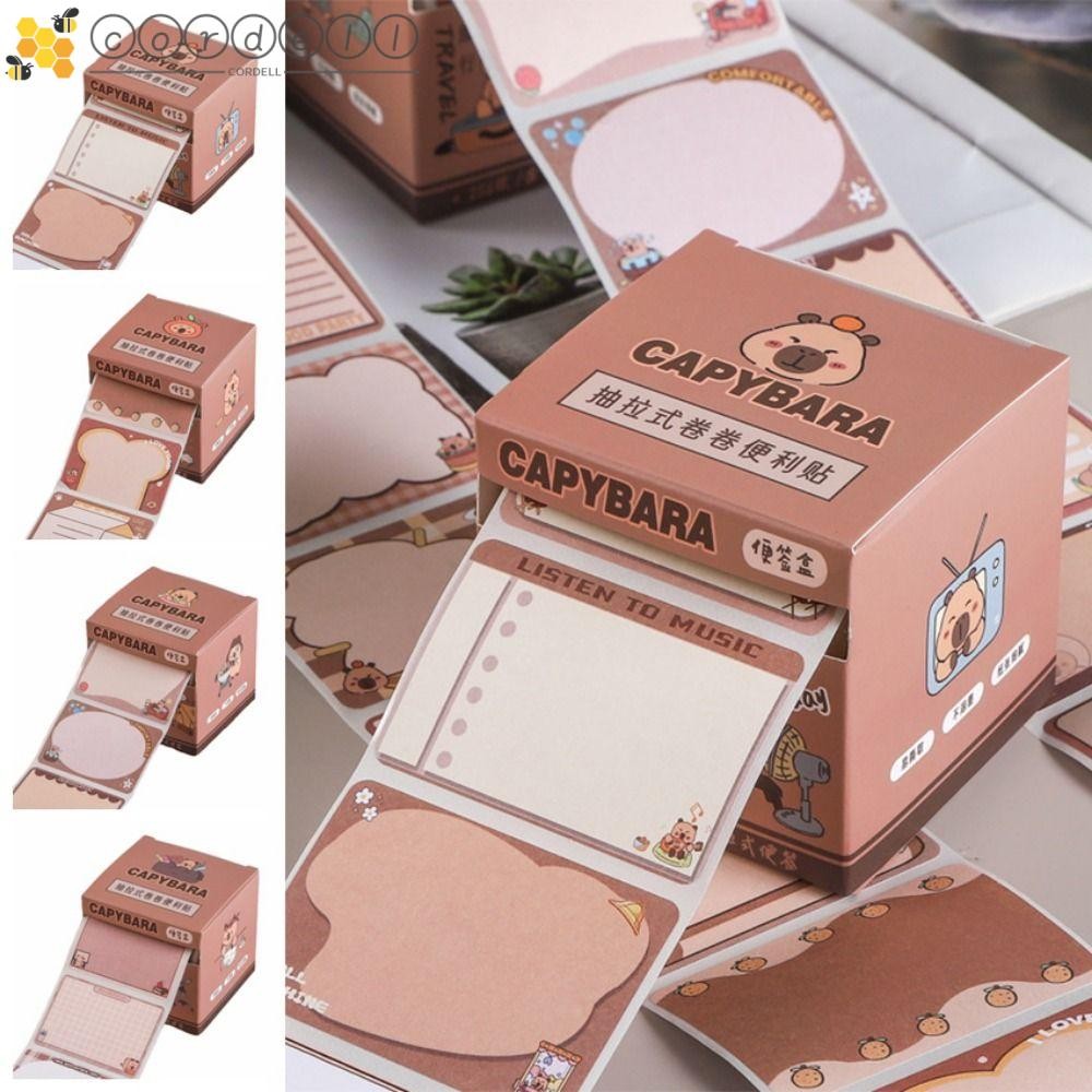 CORDELL Capybara Sticky Notes, Pullable Kawaii Pull-out Sticky Notes ...
