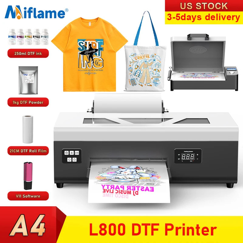 เครื่องพิมพ์ A4 DTF สำหรับ Epson L805 เครื่องพิมพ์ DTF พร้อมตัวป้อนม้วนโดยตรงไปยังเครื่องพิมพ์ ...