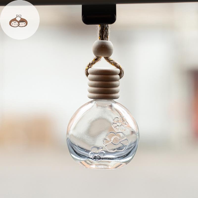 BEF 1 PC ห้าสายไฟ 10ML แบนรอบดอกไม้ขวดเปล่ารถ Diffuser กลิ่นหอม Air ...