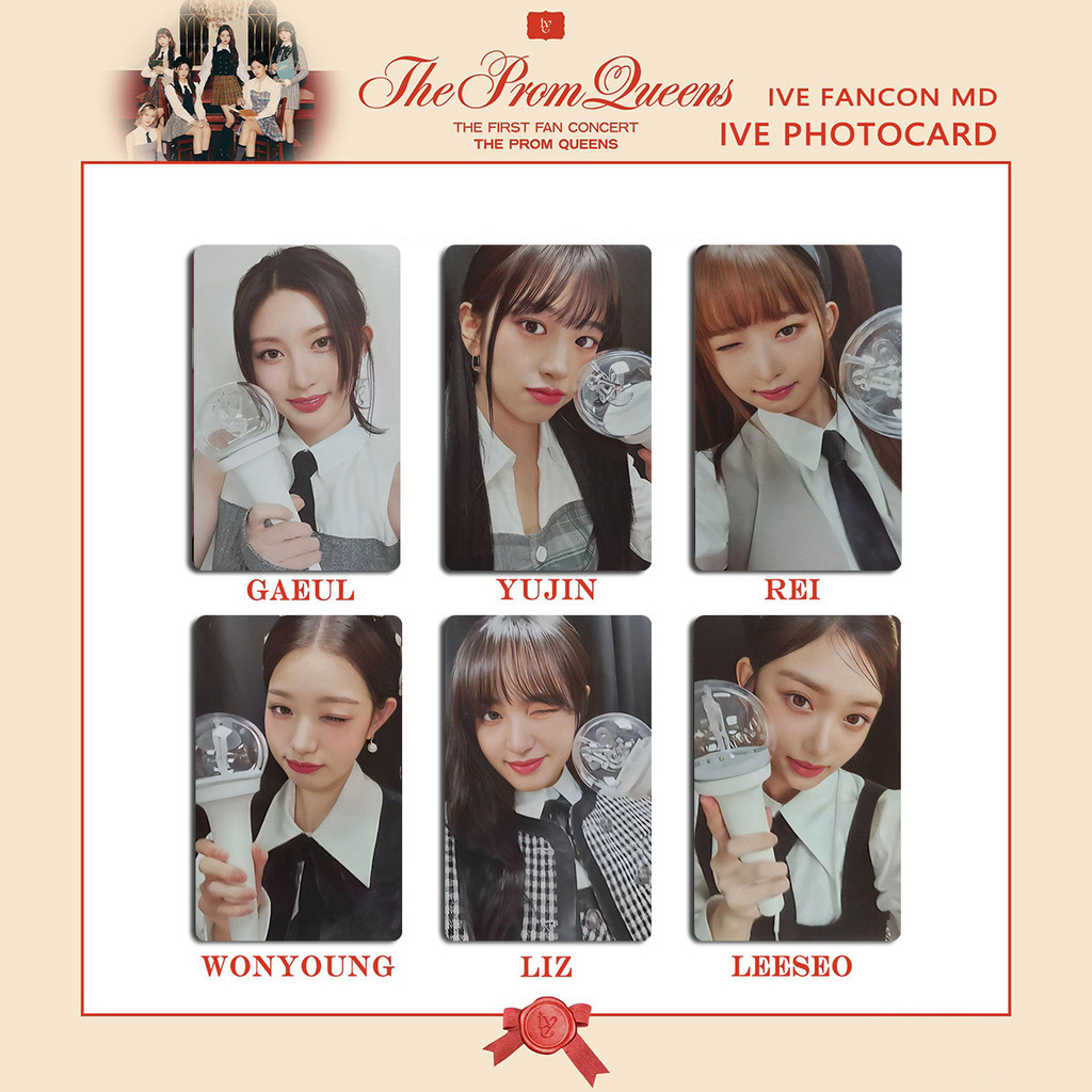 2-6 ชิ้น IVE First พัดลม CONCERT The Prom Queens Light Stick การ์ด Lomo ...