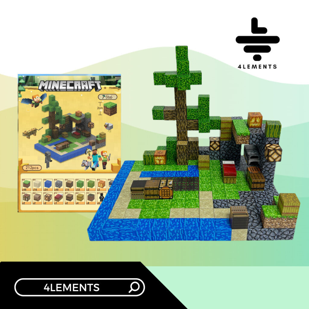 (พร้อมส่ง) MINECRAFT MAGNET BLOCK BIG SET (งานเกรดพรีเมี่ยม) (ของเล่น ...
