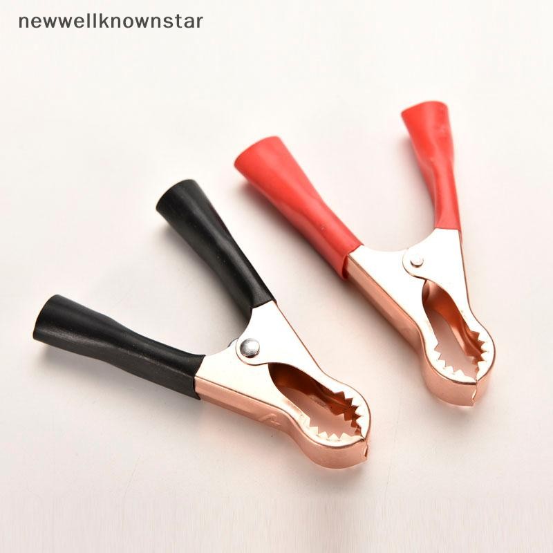 Newwellknownstar 2 ชิ้นสีแดงและสีดํารถทดสอบตะกั่วคลิปจระเข้จระเข้จระเข้ ...