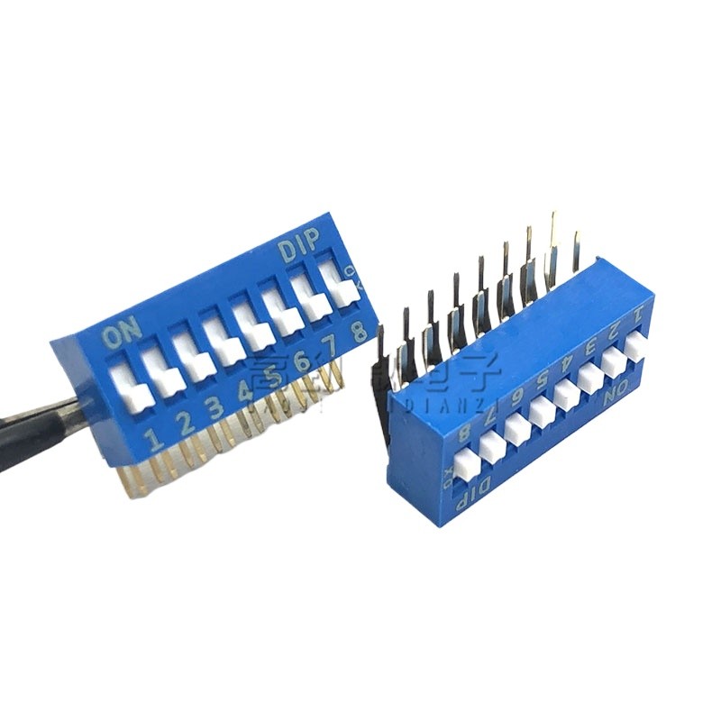 10pcs 2.54MM สีฟ้า 8-Digit Dial สวิทช์ปลั๊กด้านข้าง 8P DA-08B-V ไต้หวัน Yuanda NDA-08BV | Shopee ...