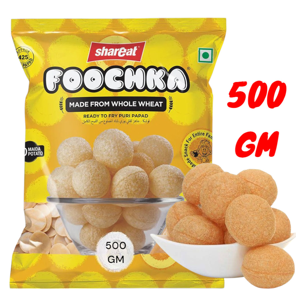 FOOCHKA PANI PURI 500g แป้งปานิปูริ แผ่นแป้งสําหรับทอด Pani Puri ดิบ ...