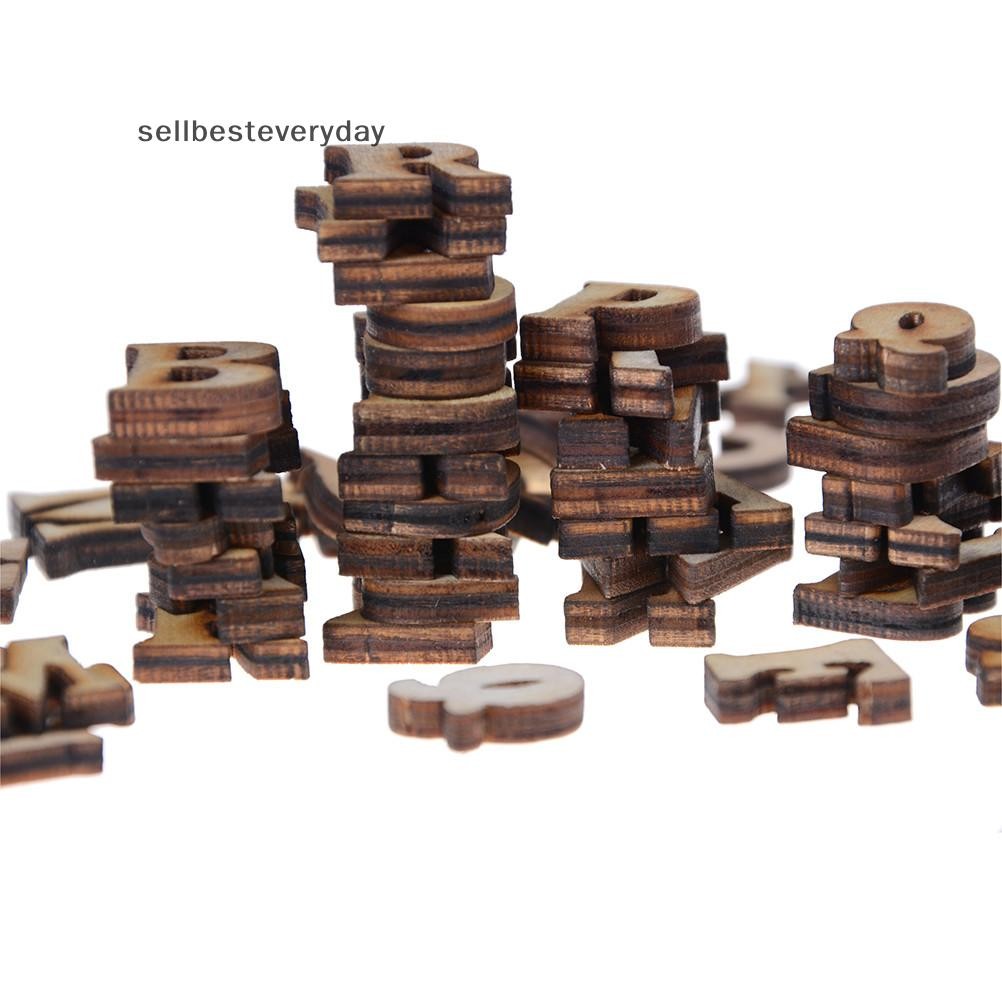 SETH 100 ชิ้นตัวอักษรไม้ตัวอักษร Embellishments Scrapbooking Cardmaking ...