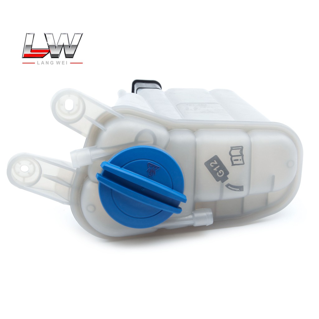 หม้อน้ําเครื่องยนต์ Cooled Coolant ขยายถังและหมวก Fit สําหรับ Audi A4 ...