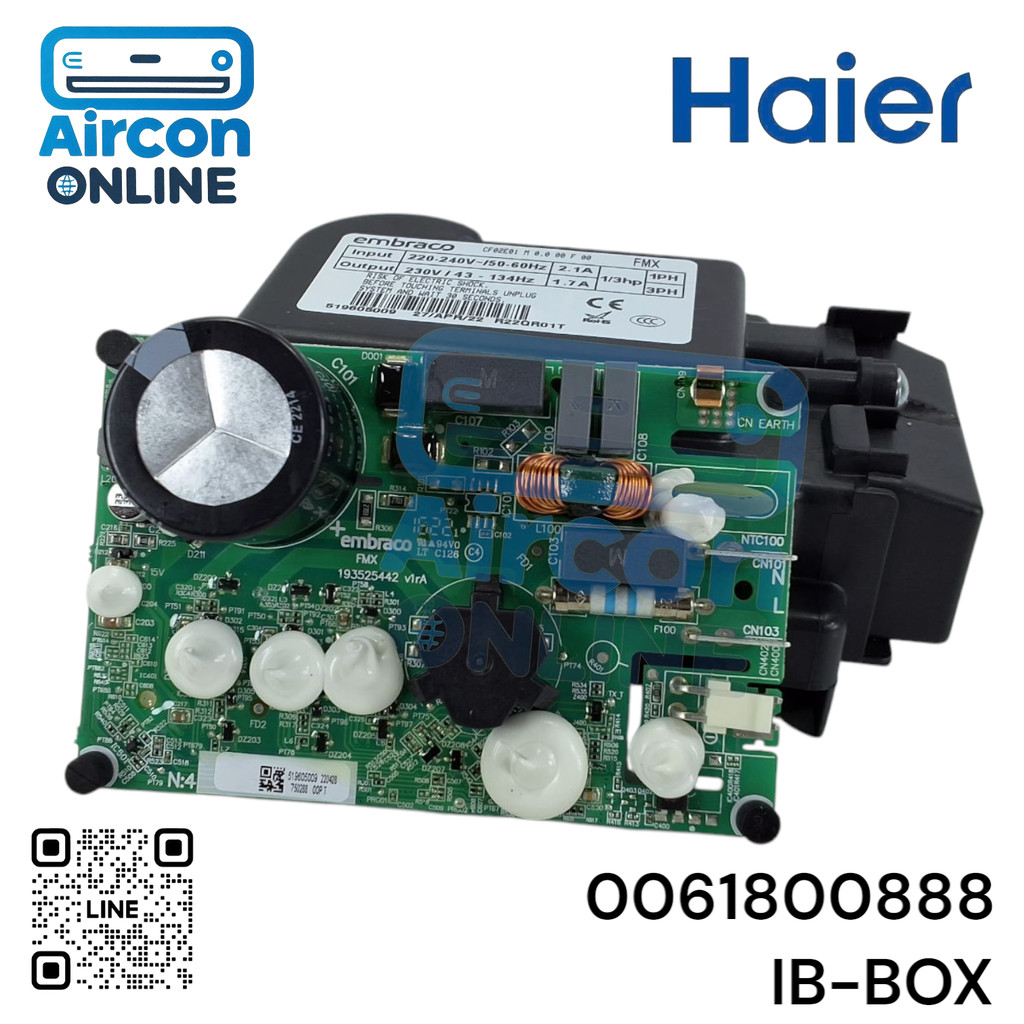 IB-BOX บอร์ดข้างคอมเพรสเซอร์ ตู้เย็น Haier รหัส 0061800888 ของแท้ ใหม่ ...