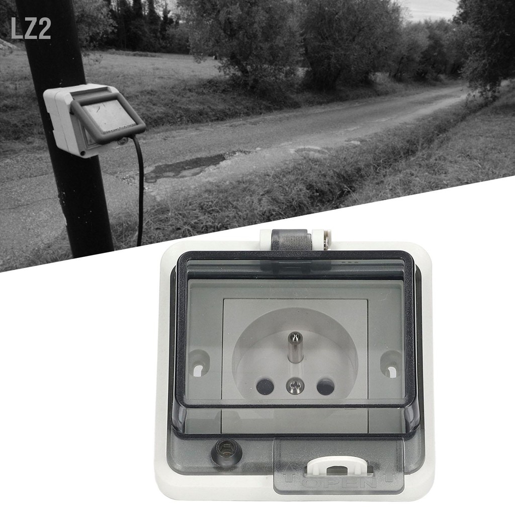 LZ2 Outdoor Waterproof Socket Box Garden Concealed IP66 1 Gang ...