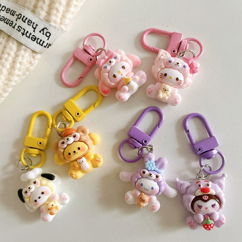 การ์ตูน Sanrio Key Ring น่ารักกระเป๋านักเรียนจี้ของขวัญ | Shopee Thailand