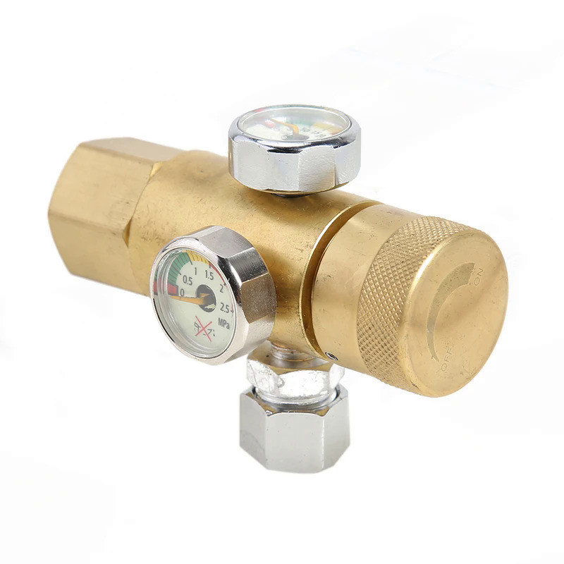 Oxygen Gas Pressure Reducer Copper 0.4-25MPa Practical Air Flow ...