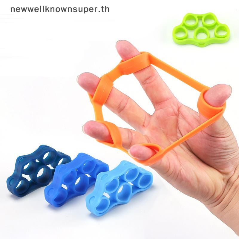 ใหม่ซิลิโคน Finger Gripper Gym Hand Grip ความต้านทานสายรัดข้อมือ ...