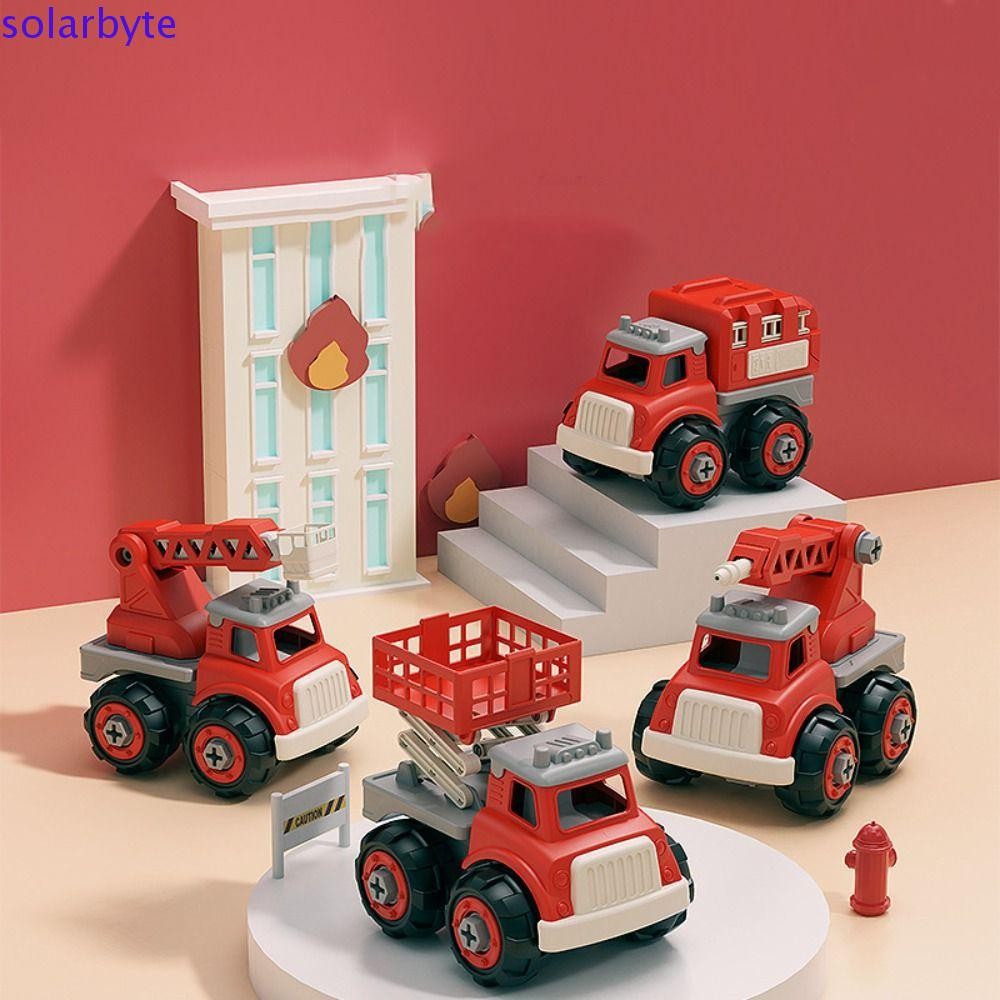 SOLARBYTE จําลอง DIY ของเล่นรุ่นรถ,สกรูแก้ไขปริศนาถอดชิ้นส่วนประกอบของเล่นรถ,ต้นการศึกษาการ์ตูน ...