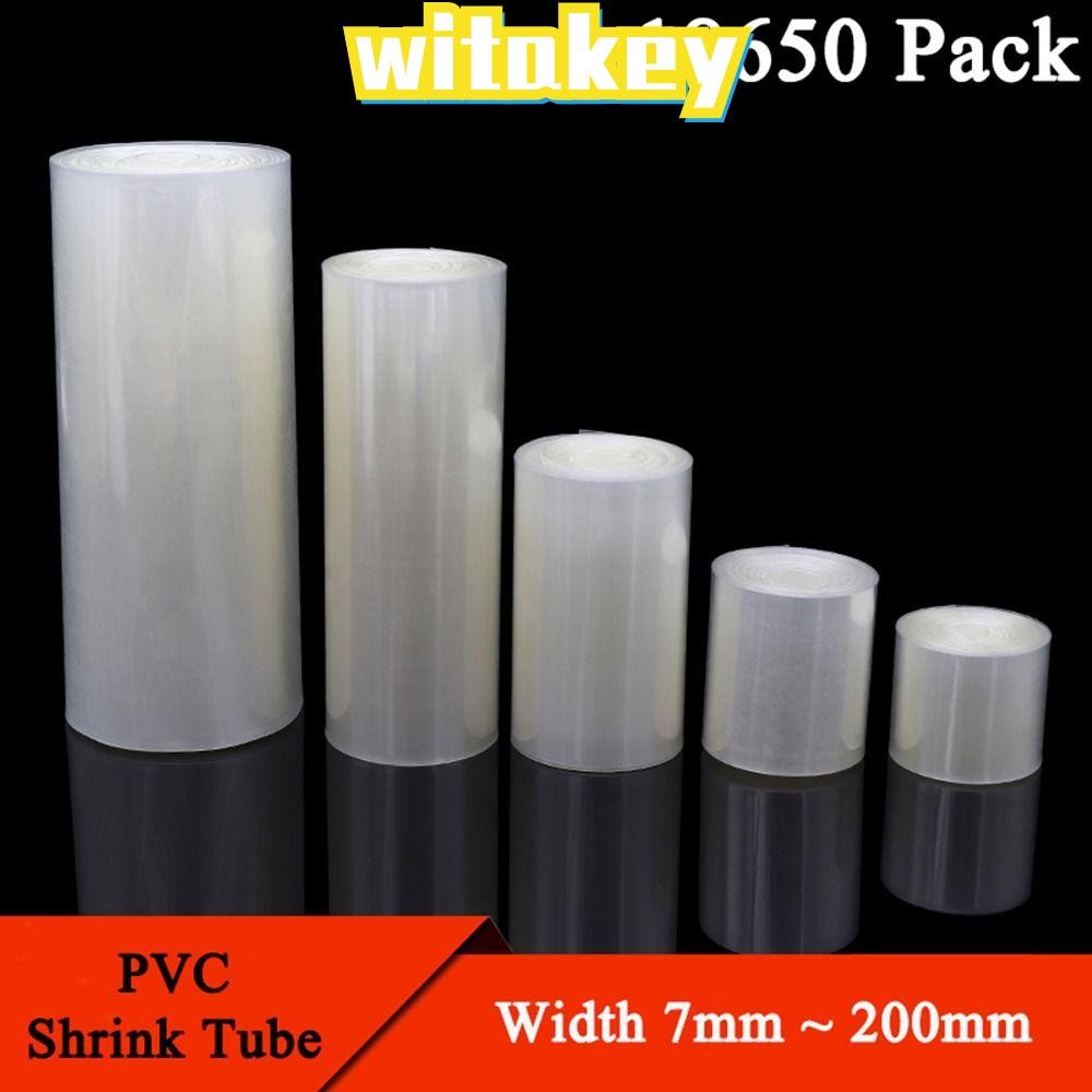 WITAKEY ห่อฟิล์มฉนวนแบตเตอรี่ 1 เมตร, ลิเธียม 30 มม.-200 มม.กว้าง PVC ท่อหด, ปลอกฉนวน 18650 Lipo ...