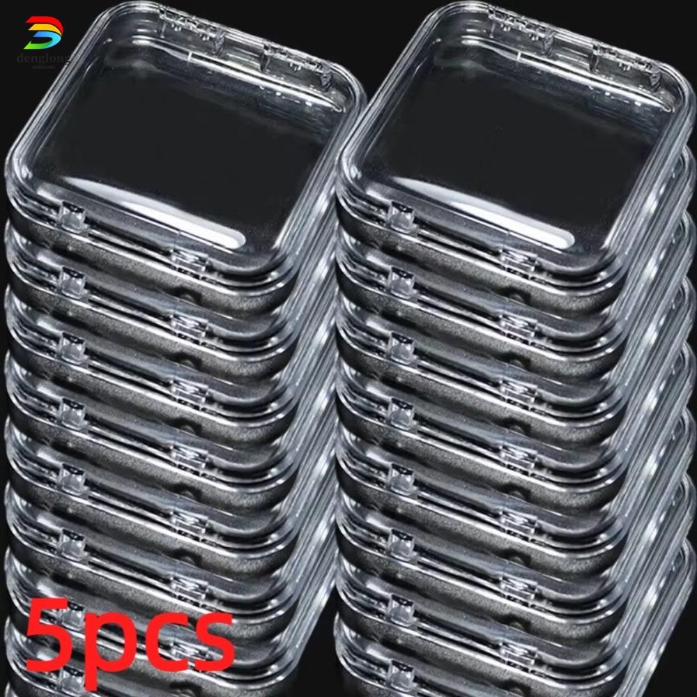 TENGLONG กล่องเก็บของ 5 ชิ้น, กล่องป้องกันป้ายอะคริลิคสี่เหลี่ยม, กัน ...