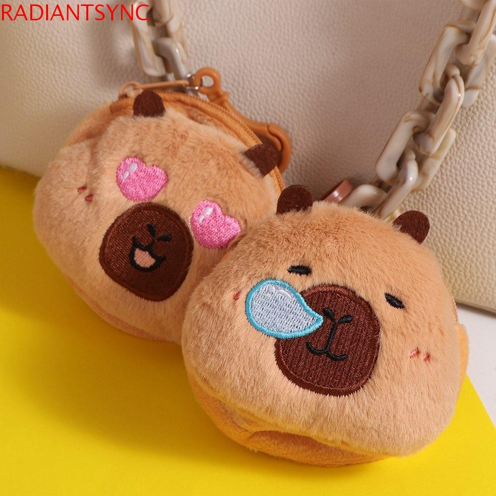 Radiantsync Capybara กระเป๋าใส่เหรียญกระเป๋าสตางค์กระเป๋าซิปจี้ Capybara Plush กระเป๋า,แบบพกพา ...